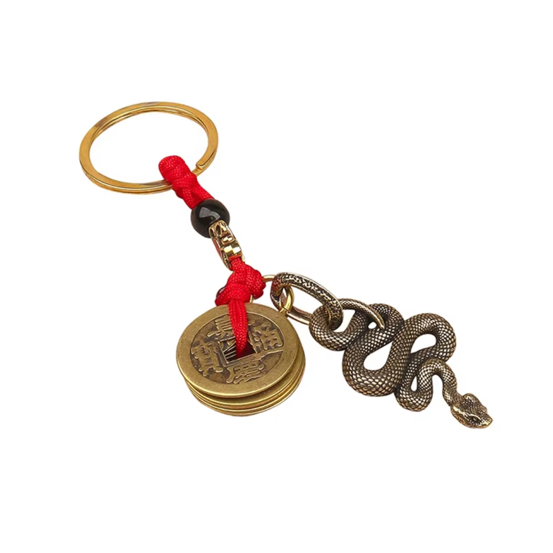 2025 Year of the Snake Lucky Pendant Keychain – Buddha Power Store