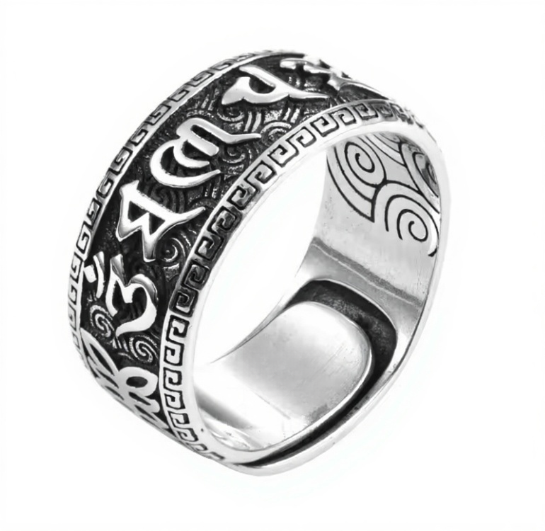 Buddhist Blessing Mantra Ring – Buddha Power Store