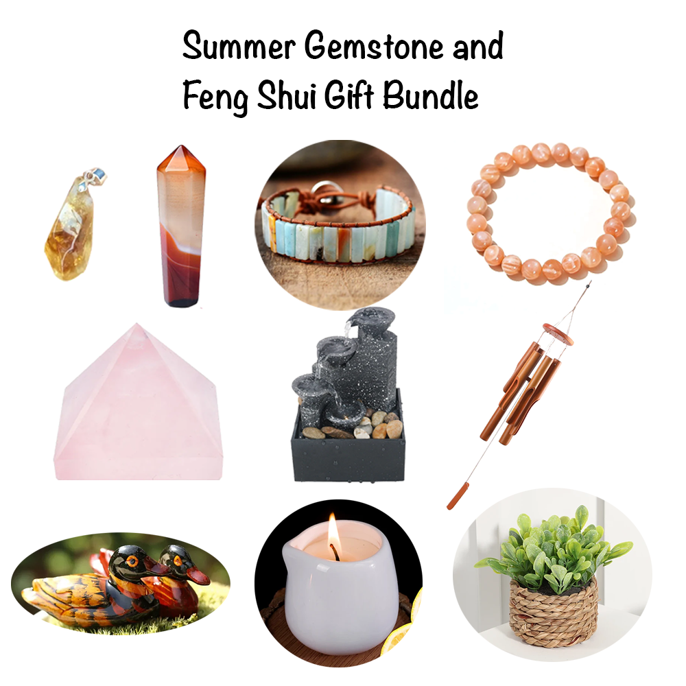 Summer Gemstone and Feng Shui Gift Bundle - Buddha Power Store