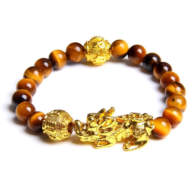 Brave Piyao Wealth Tiger's Eye Bracelet - Buddha Power Store