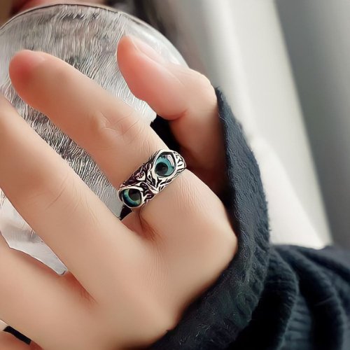 Feng Shui Owl Good Luck Ring - Buddha Power Store