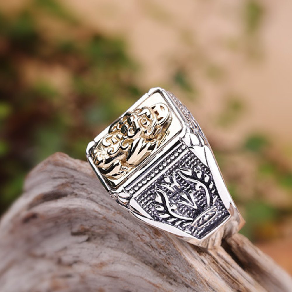 Feng Shui Pixiu Silver Ring - Buddha Power Store