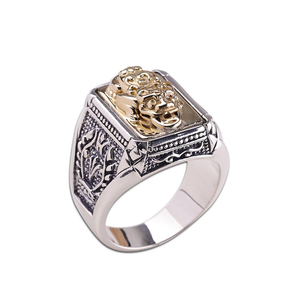 Feng Shui Pixiu Silver Ring - Buddha Power Store