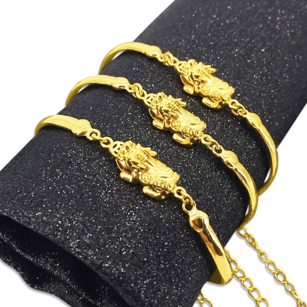 Gold Pixiu Wealth Bracelet - Buddha Power Store