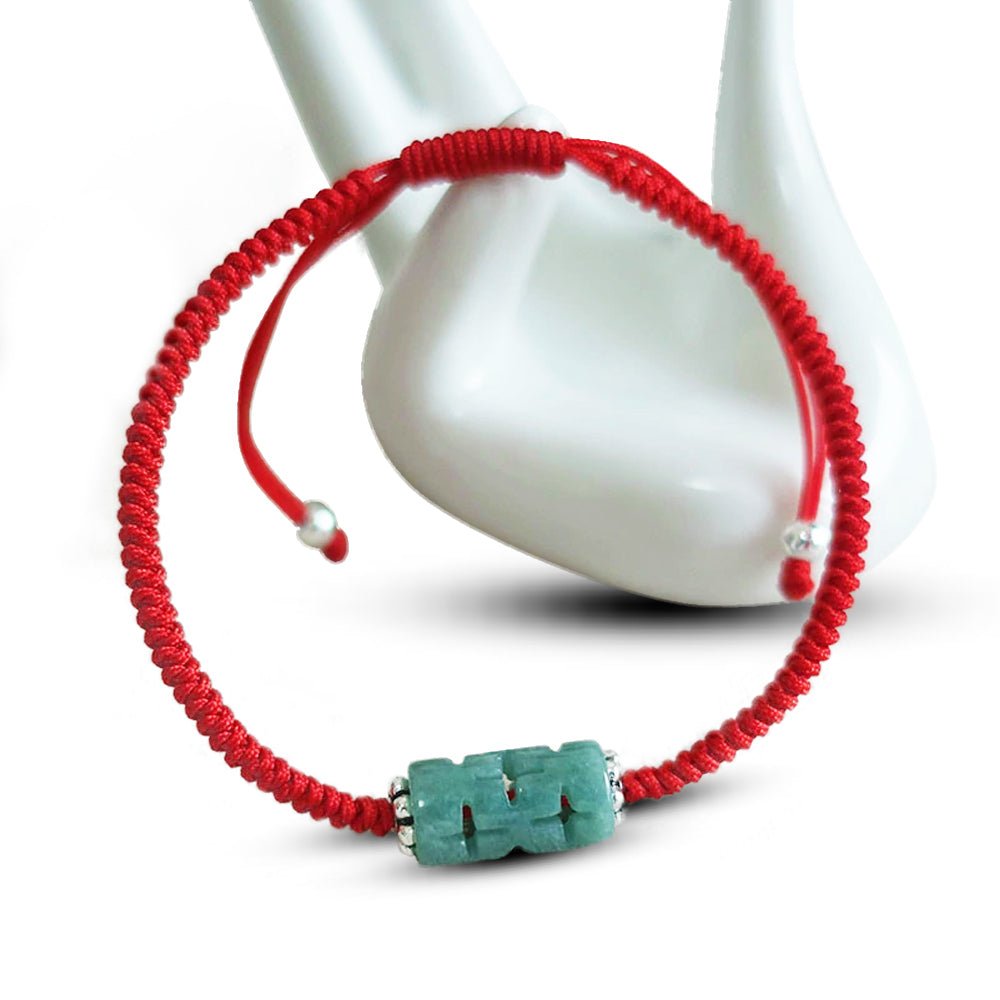 Natural Jade Companionship Luck Red String Bracelet - Buddha Power Store