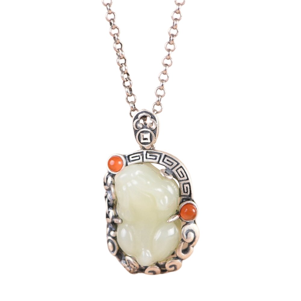 Natural Jade Pi Yao Prosperity Necklace - Buddha Power Store
