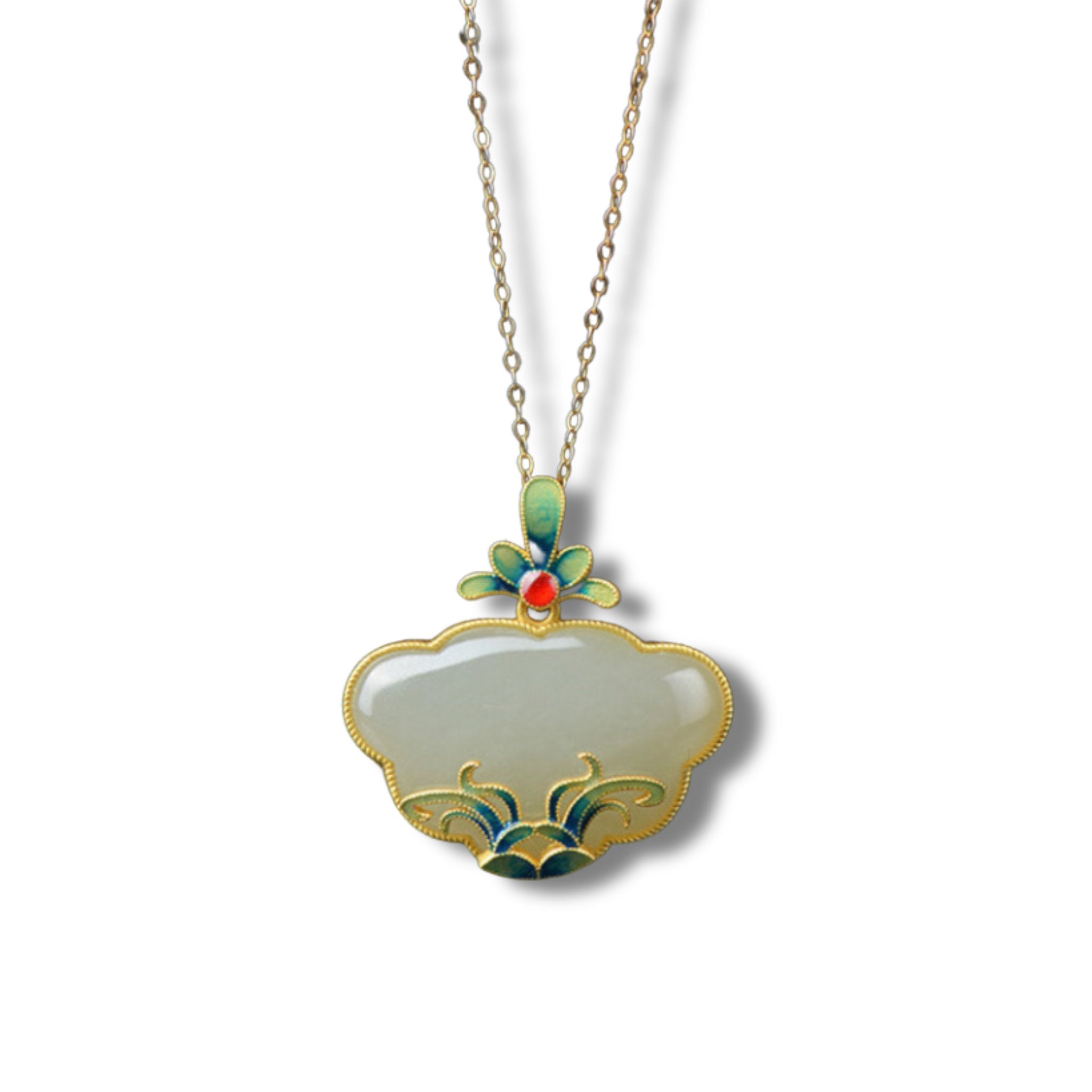 Ruyi Scepter Jade Necklace - Buddha Power Store