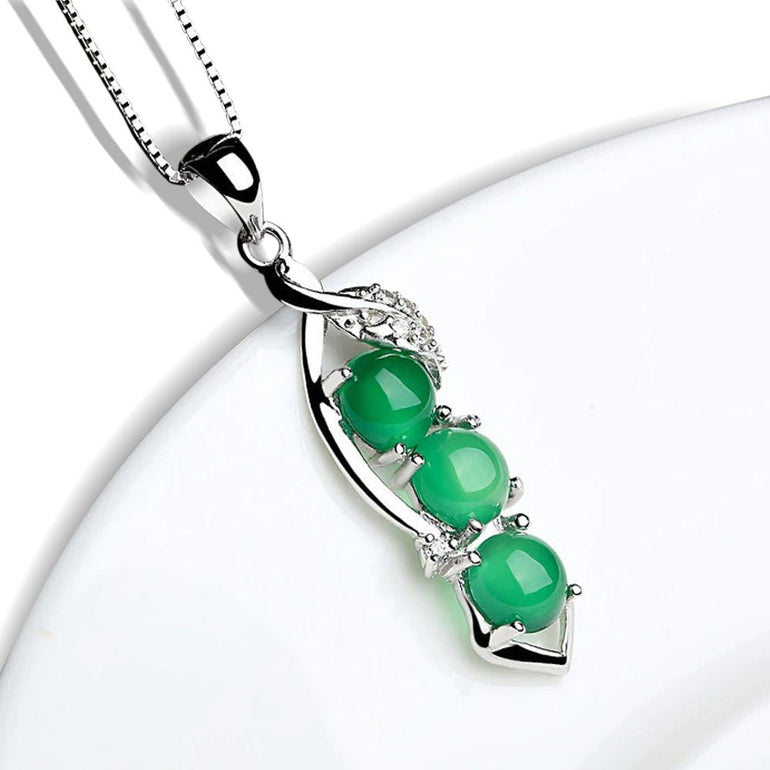 Tripe Stone Jade Luck and Wealth Sterling Silver Necklace - Buddha ...