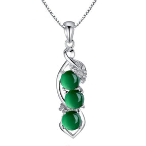 Tripe Stone Jade Luck and Wealth Sterling Silver Necklace - Buddha ...