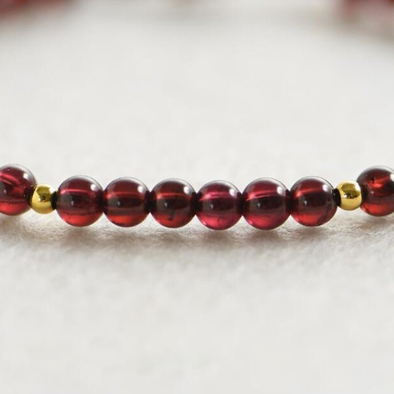 Weave Red String Garnet Bracelet for Career Success - Buddha Power Store